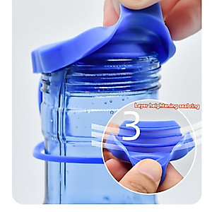 (4PCS)3 and 5 Gallon Water Jug Cap, Silicone Reusable Replacement Cap for 55mm Standard/Screw/Crown Tops,Non Spill Bottle Caps, 5 Gal Water Jug Cap