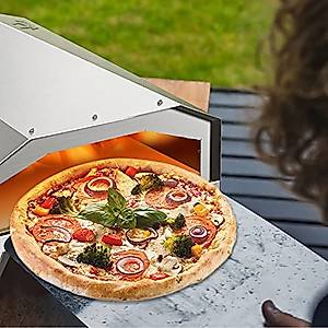BIG HORN Gas Pizza Oven, 12 inch Portable Stainless Steel Propane Pizza Oven, Outdoor Pizza Maker with Stone for Baked Pizza