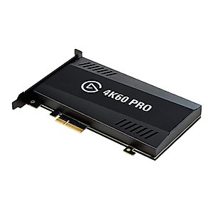 Elgato Game Capture 4K60 Pro - 4K 60fps Capture Card with Ultra-Low Latency Technology for Recording PS4 Pro and Xbox One X Gameplay, PCIe x4, Black