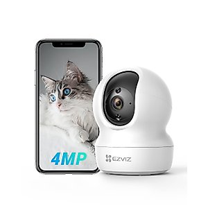 EZVIZ 2K+ Indoor Security Camera, WiFi, 360° Coverage, Night Vision, Auto Motion Tracking, Pet Baby Monitor, Two Way Talk, Compatible with Alexa (CP1 2K+)