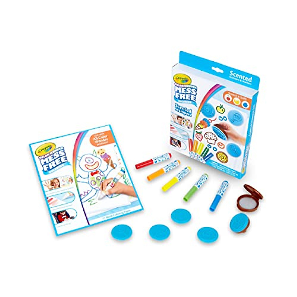 Crayola Color Wonder Scented Markers & Stamps Set, Mess Free Coloring for Toddlers, Gifts for Kids 3+