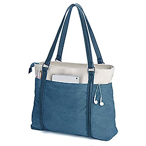 Women's Work Bag with Laptop Compartment Zipper Pockets Large Teacher Totes Purse
