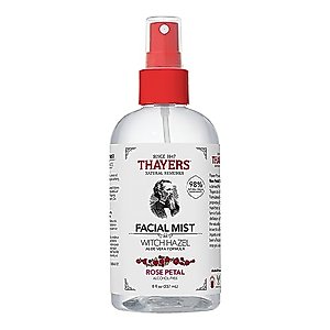 Thayers Alcohol-Free Witch Hazel Facial Mist Toner with Aloe Vera, Rose Petal, Soothing and Hydrating, For All Skin Types, 8 oz