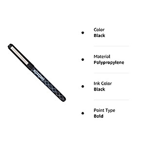 OHTO Fude Ballpoint Pen Extra Bold, 1.5mm, black ink, 5 pens per Pack (Japan import) [Komainu-Dou Original Package]