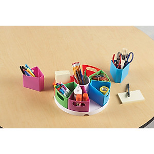 Learning Resources Create a Space Storage Center - 10 Piece set Art/Desk Organizer for Kids, Crayon/Homeschool Organizers and Storage