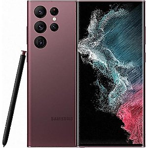 SAMSUNG Electronics Galaxy S22 Ultra Smartphone, Factory Unlocked Android Cell Phone, 1TB, US Version, Burgundy (Renewed)