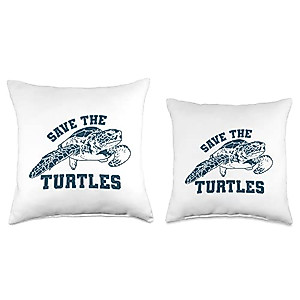 Turtle reptile carapace old Sauropsida Testudines Save Turtles Animal Throw Pillow, 16x16, Multicolor