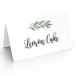 Printed Party Table Place Cards for All Occasions and Events, Set of 25 (Elegant Branch)