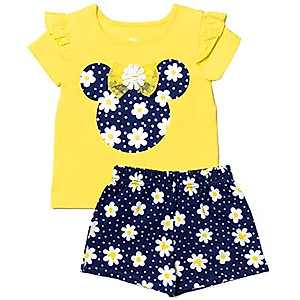Disney Minnie Mouse Baby Girls T-Shirt Headband & Shorts Set 12 Months