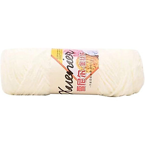 Apricot Solid Color Hand Woven Thick Crochet Thread Chenille Velvet Yarn Soft Wrapping for Craft Scarves Sports Blankets 100g