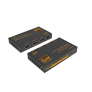 U9 ViewHD 1 in 2 out HDMI 2.0 18Gbps 1x2 Splitter with automatic 4K to 1080P Downscaler / 4K@60Hz / HDR and Dolby Vision / HDCP 2.2 / 1 Input to 2 Outputs / EDID Control | Model: UHD1X2S
