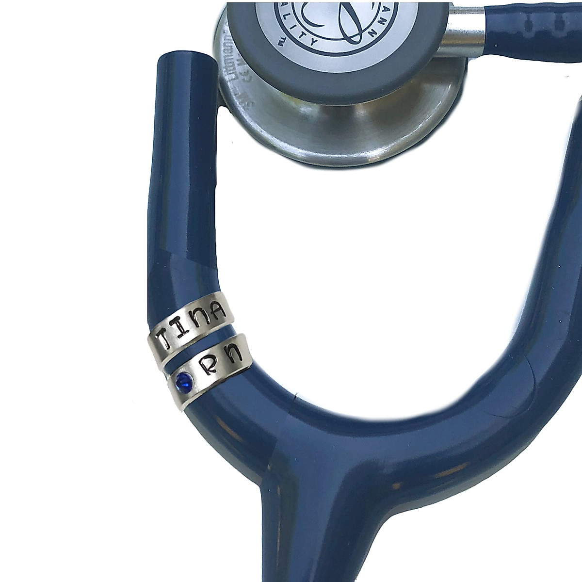 Birthstone Stethoscope ID Tag with Birthstone charm, Stethoscope Name Charm, Stethoscope Name Tag, Nurse Appreciation Gift, Nurse Graduation Gift, Pinning Ceremony, International Nurse Day