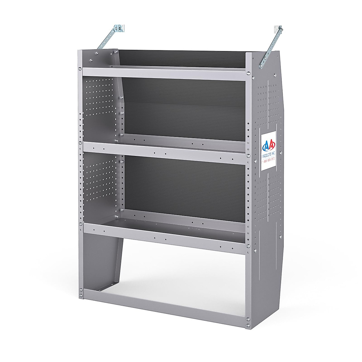 AA Products Inc. SH-4303 Steel Van Shelving Storage System Fits for NV200, Transit Connect 2014+ and Chevy City Express, Contoured Shelving Unit, 32" W x 43" H x 13" D
