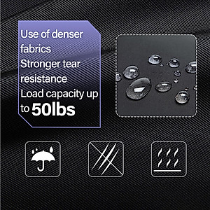 WOOHA 95L Backpack Travel Laundry Bag with Shoulder Straps and Mesh - Durable Polyester Laundry Hampers for Travel, Apartments, Laundromats and Universities (Black)