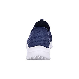 Skechers Women's Hands Free Slip Ins Ultra Flex 3.0 Smooth Step Sneaker, Navy, 7.5