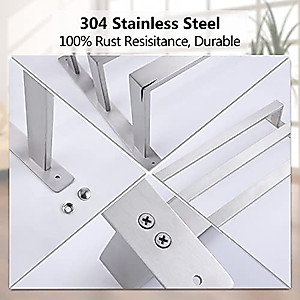 KOKOSIRI Bath Towel Bars Bathroom 3-Tiers Ladder Towel Rails Towel Holders Wall Mounted Towels Shelves Rack Brushed Stainless Steel, B5006BR-L24