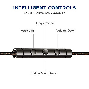 1MORE Quad Driver in-Ear Earphones Hi-Res High Fidelity Headphones Warm Bass, Spacious Reproduction, High Resolution, Mic in-Line Remote Smartphones/PC/Tablet - Silver/Gray