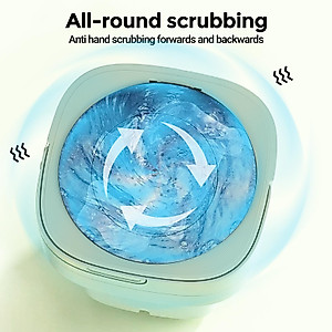 Portable Washing Machine, Foldable Mini Washing Machine, Small Portable Washer for Baby Clothes, Underwear or Small Items, Apartment, Dorm, Camping, RV Travel laundry