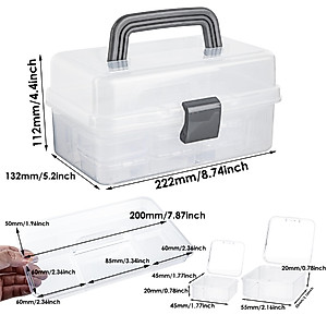 Find Scrapblooms Plastic Bead Storage Containers,17 pack Bead Organizer Box With Handle and Removable Tray,Portable Art Storage Case Jewelry Beads Storage Box Set(Empty)