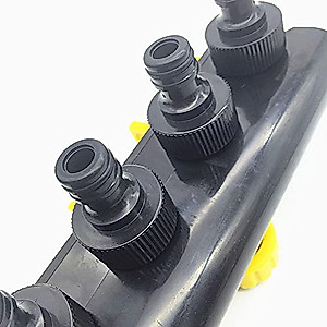 YFQHDD 1 PCS Irrigation Connection Device Garden Hose Pipe Splitter Plastic Drip Irrigation Water Connector Agricultural 4 Way Tap 3/4