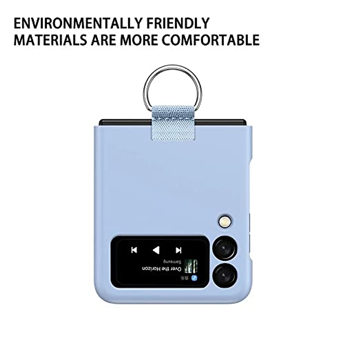 for Samsung Galaxy Z Flip 3 5G Case Finger Ring Matte Phone Cover for Galaxy Z Flip 4 3 Cases,Light Green,for Z Flip 4