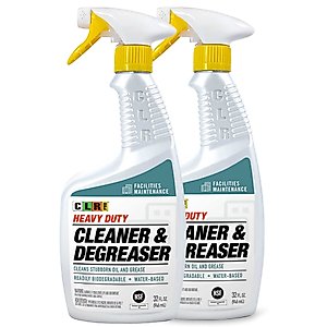 CLR PRO Heavy Duty Multi Surface Industrial Cleaner and Degreaser - Lifts Grease, OIl, Food Residue and Grime with a Foaming Spray, 32 Ounce Bottle (Pack of 2)