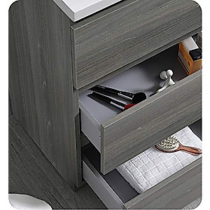 Fresca Lazzaro 24" Gray Wood Free Standing Modern Bathroom Cabinet - Cabinet Only (Sink Not Included)