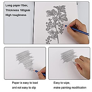 Hardcover Sketch Book 8.5 x 11, Art Sketchbook 60 Sheets/ 120 Pages, 110lb/180gsm Drawing Paper for Artists Acid Free Sketchbook for Drawing for Kids & Adults, Christmas Gift