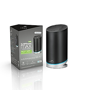 ARRIS SURFboard mAX W30 Tri-Band Mesh Ready Wi-Fi 6 Router | AX7800 Wi-Fi Speeds up to 7.8 Gbps | Coverage 3,000 sq ft | 1 Router | Four 1 Gbps Ports | Alexa Support | 2 Year Warranty
