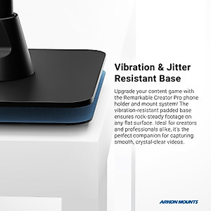 ARKON Mounts Phone Holder Full Kit - Adjustable Overhead Arm Cell Phone Table Top Stand and Tablet Mount with Ring Light - Professional Holders for Horizontal or Vertical Filming