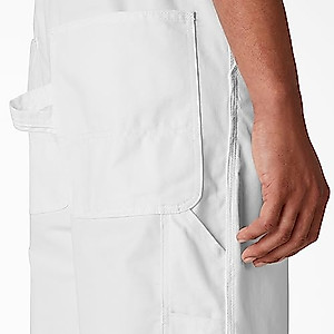 Dickies mens Painters Bib overalls and coveralls workwear apparel, White, 40W x 30L US