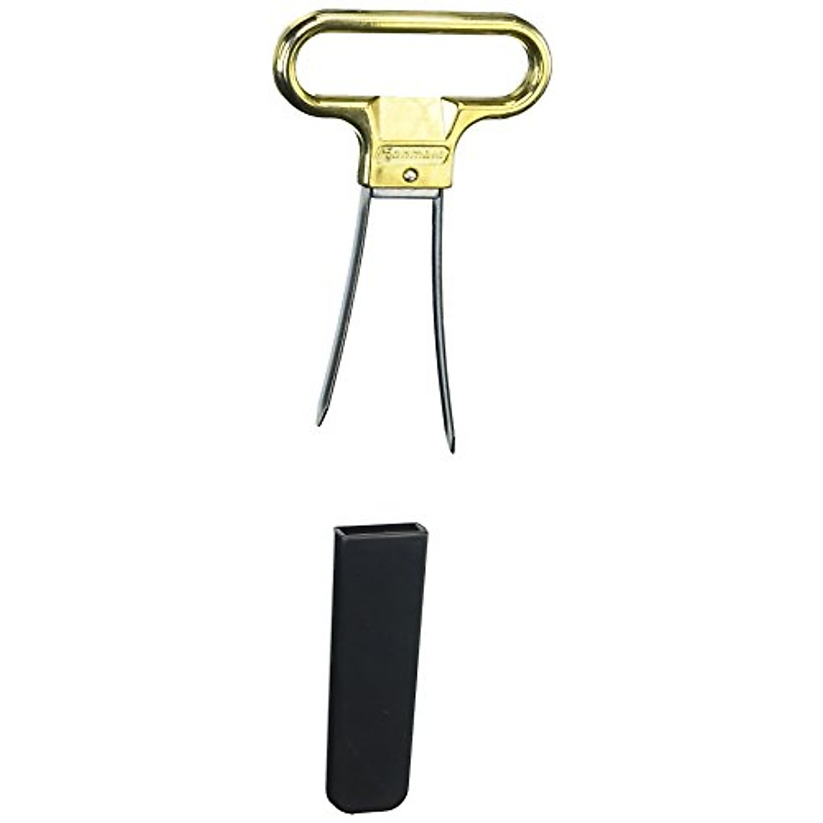 Franmara 2126-BU 4.37 Inch Ahh Super Two-Prong Cork Extractor/Puller, Brass Plated
