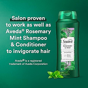 Suave Professionals Invigorating Shampoo for Dry and Damaged Hair Rosemary and Mint Paraben free and Dye free Hair 28 fl oz