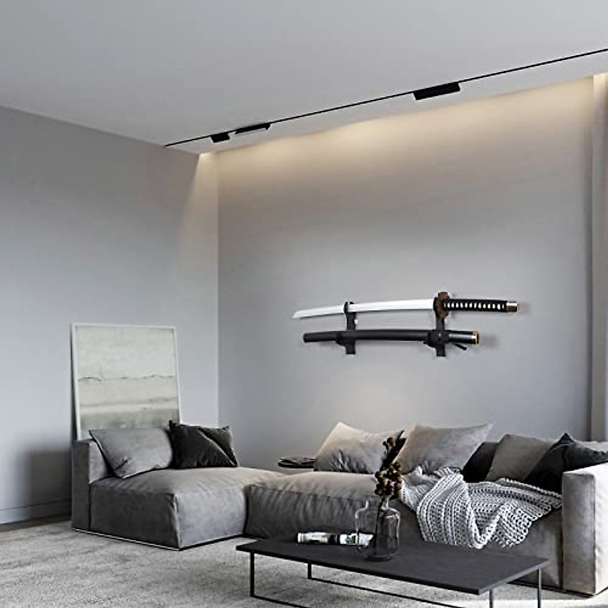 BYTOTU 2 sword wall mount-samurai sword wall mount- katana stand wall mount-sword stand wall mount-sword stand wall mount-sword wall mount display