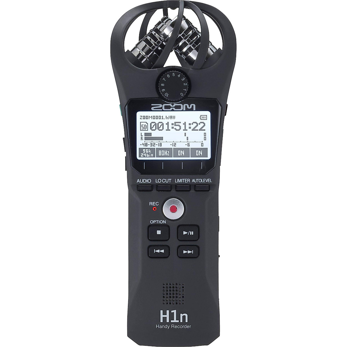 Zoom H1n Portable Recorder, Onboard Stereo Microphones, Camera Mountable, Records to SD Card, Compact, USB Microphone, Overdubbing, Dictation, For Recording Music, Audio for Video, and Interviews