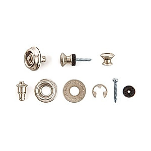 Jim Dunlop Vintage Nickel Dual Design Guitar Strap Locks (SLS1035VN)