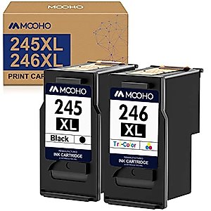 Mooho Compatible 245XL 246XL Ink Cartridge Black Color Combo Replacement for Canon 245 246 PG-245XL CL-246XL 243XL 244XL for Pixma MX490 MX492 MG2522 MG2922 MG2520 MG2920 TS3122 TS3100 TR4520 Printer