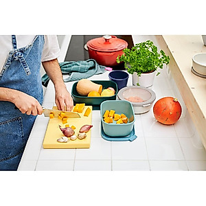 Mepal – Multi bowl Cirqula 3-piece set Nordic black – 750, 1500, 3000 ml – Food storage containers with lid – Airtight storage box for fridge & freezer, microwave container & serveable dish