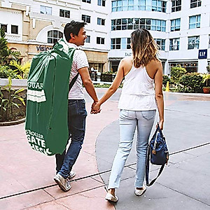 ONGUARD Double Stroller Bag For Airplane | Stroller Cover | Gate Check Stroller Bag | Baby Airplane Travel Accessories | Waterproof Rip Resistant Polyester Compact Backpack | Green