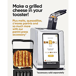 Revolution R180S Touchscreen Toaster with Patented InstaGLO® Technology – Stainless Steel/Chrome, plus Panini Mode