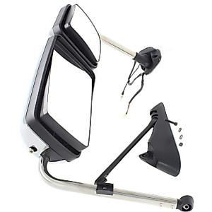 Kool Vue Driver & Passenger Side Power Heated Mirrors for International Durastar 2013 With Signal Light Chrome