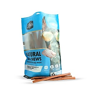 Sitka Farms Bully Sticks 12 inch - (24 Count) Bully Sticks Long Lasting Dental Treats for Large Medium and Small Dogs - Fully Digestible Rawhide Free Sticks for Agresive & Medium Chewers
