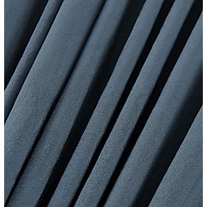 Chezmoi Collection Aria 3-Piece Pinch Pleat Pintuck Ruffle Skirt Bedspread Set - French Country Chic Farmhouse - California King, Dusty Blue