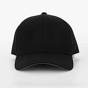 ANKOR Ultra Performance Baseball Hat | Water & Sweat Resistant | Breathable | Golf | Boat | Beach | Lake | Workout | Fishing |Everyday | Minimalist | Men and Women (Black)