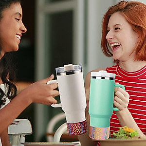 WK IEASON 2 Pcs Tumbler Bottom Protector Boot for Stanley Quencher Adventure 40oz & Stanley IceFlow 20oz 30oz and Compatible with Hydro Flask Water Bottle 12oz 21oz 24oz