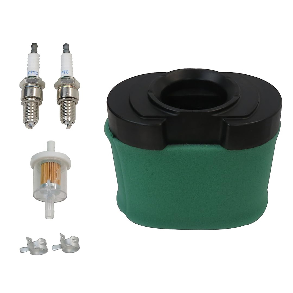 Air Filter Kit, with Fuel Filter Spark Plug Clamps For Bad Boy Zero Turn Mower For MZ & ZT Engine Lawn Mower