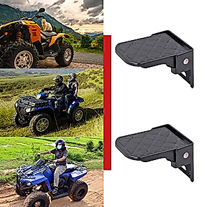 Xislet Pairs ATV Foot Rests for Four Wheeler Rear Passenger Foot Peg Universal Compatible with ATV Such as Polaris Sportsman Scrambler Made of Metal and Non-Slip Tread