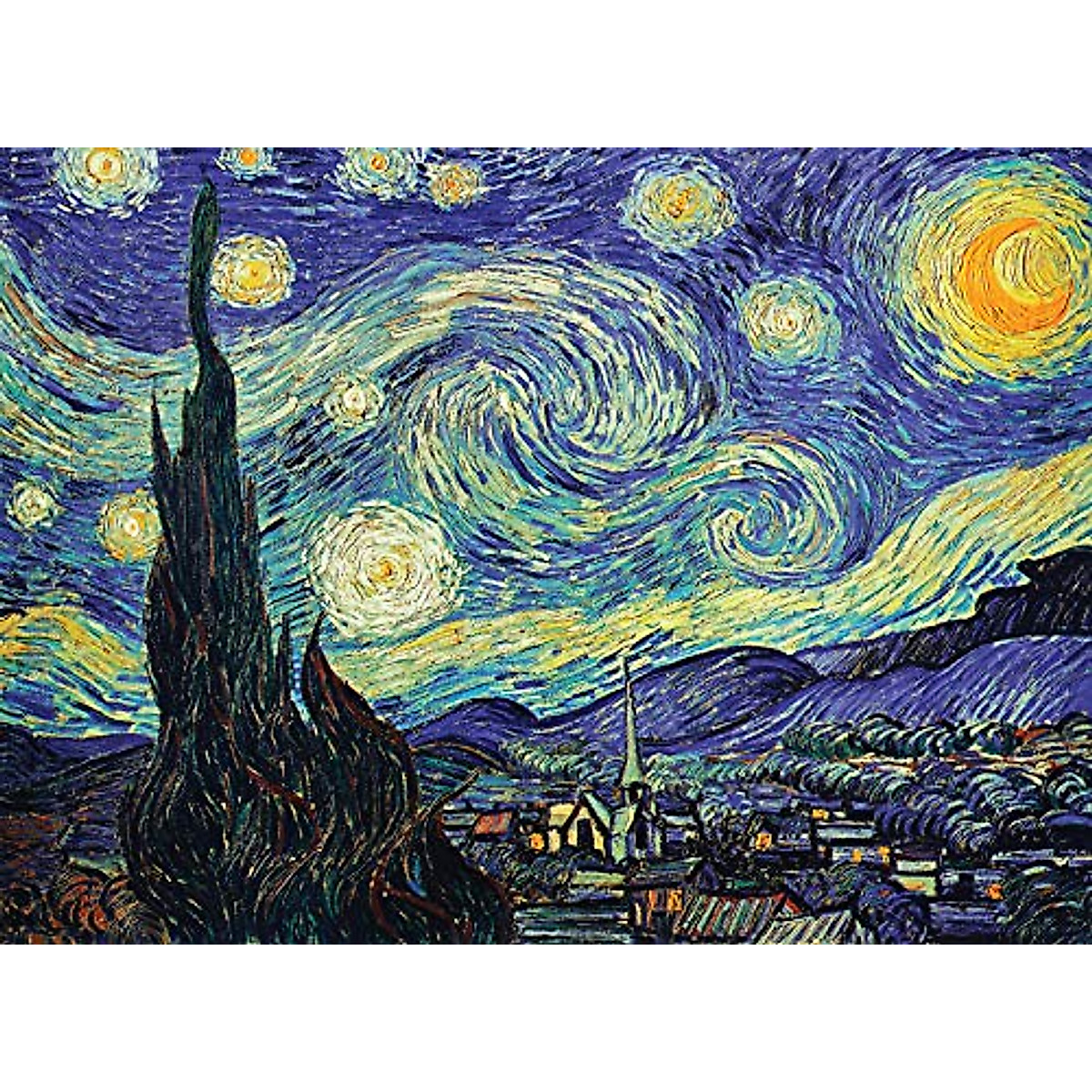 Palace Learning 3 Pack - Mona Lisa Poster by Leonardo Da Vinci + Starry Night & Over The Rhone by Vincent Van Gogh - Fine Art Prints (Laminated, 18" x 24")