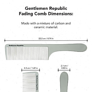 Gentlemen Republic Fade Comb for Fades, Blending and Men Hair Cuts – Soft Round Tips, Soft Touch, Strong Teeth with Strong Body – Ma