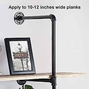 LIANTRAL Industrial Shelves Wall Mount Iron Pipe Shelving Bracket for Garage Storage Home Decor